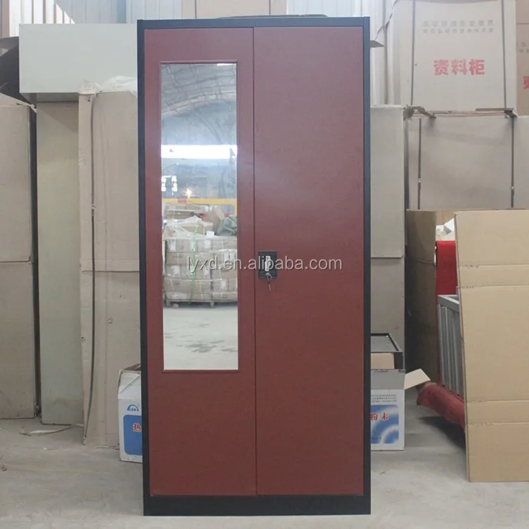 High Quality 2 Door Metal Bedroom Clothing Dressing Wardrobe With ...