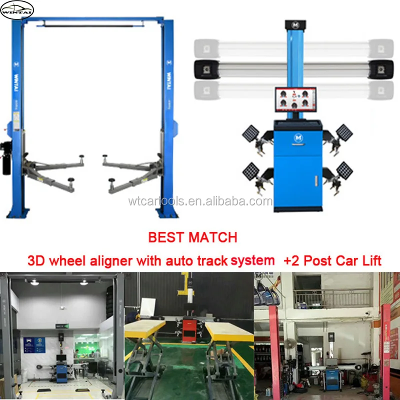 3D Wheel Aligner with Auto Tracking System +2 Post Lift