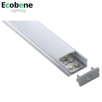 Slim U Shape Led Strip Light Profile Aluminum Surface Mounted Channel ...