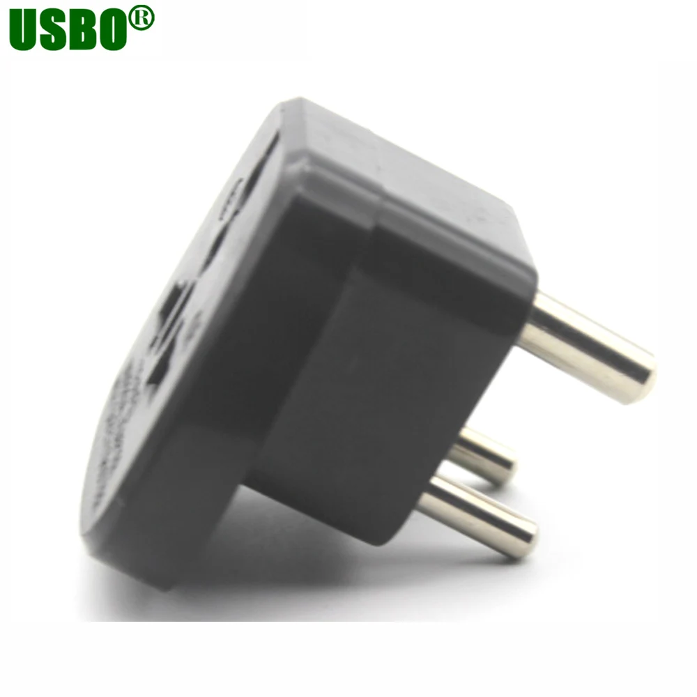 Universal 3 Round Pin Travel Plug Adapter For South Africa India Russia ...