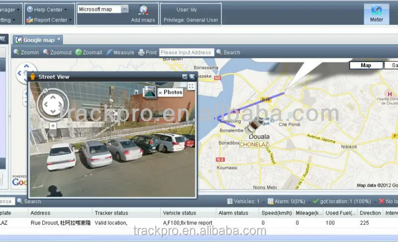 Google maps Rastreador GPS plataforma de monitoramento em tempo real ...