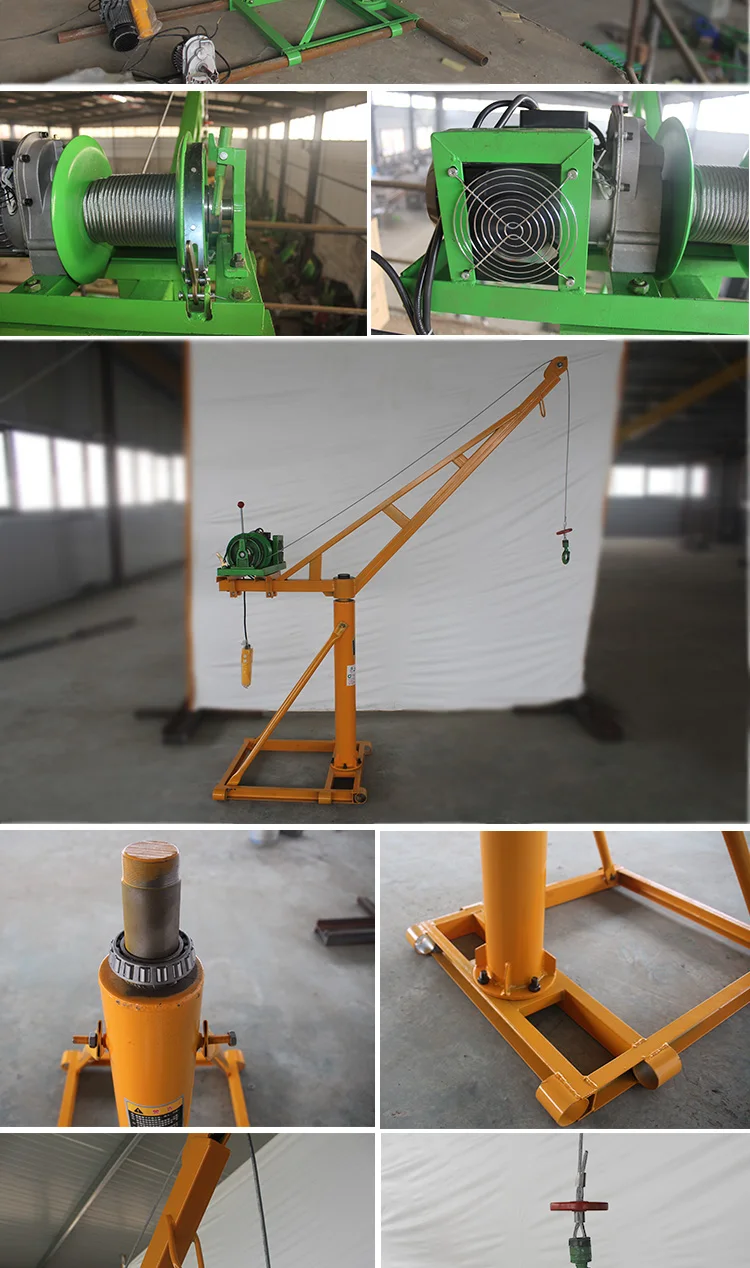 Mini Construction Building Material Electric Hoist Lifter Portable Roof ...