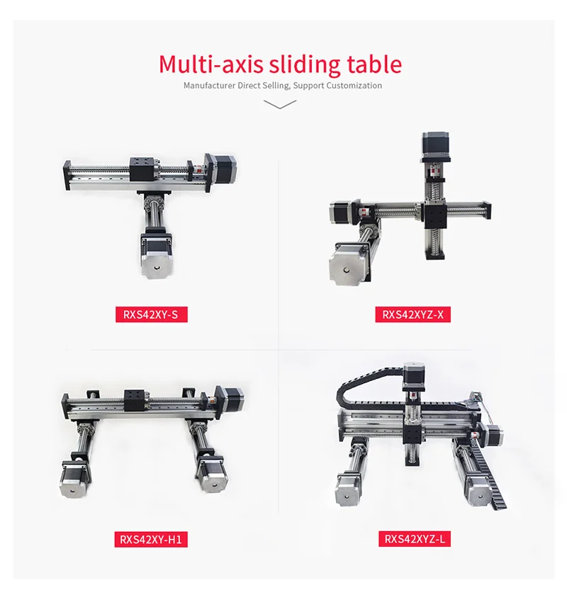 Automatic Gantry Robot Linear Modules Slide XYZ Axis Multiaxial Rail Motion Guide Actuator Ball ...