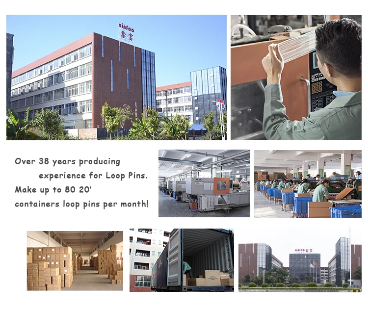 5 Inch Plastic Safety Black Loop Lock Tag Pin - Sinfoo