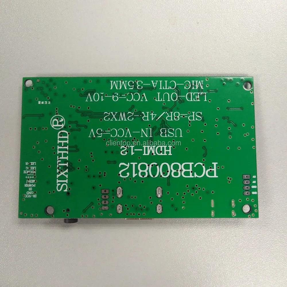 PCB800812 Small LCD Controller Board, 40/50 Pin TTL LVDS, USB Power ...