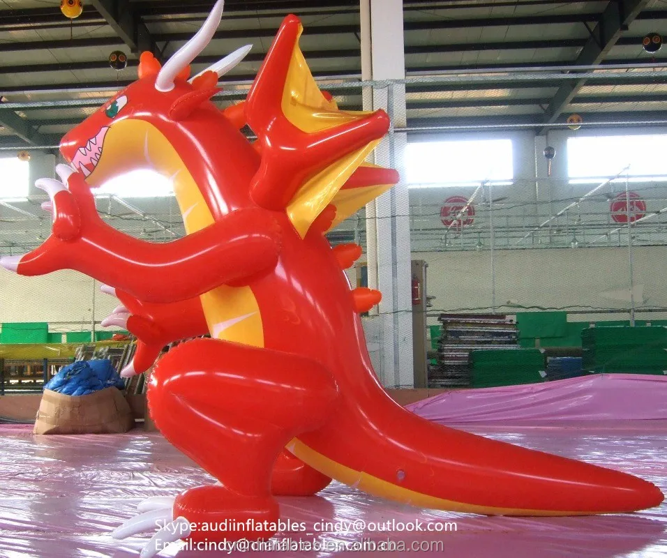 Red Shiny Inflatable Dragon - Perfect for Advertising
