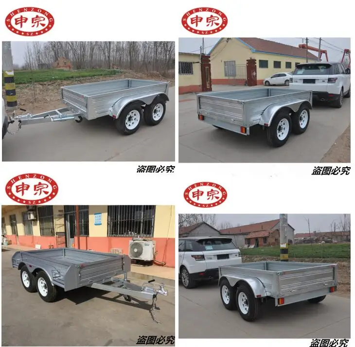 2 Ton 4 Wheel Tandem Axle Car Transporter Galvanized Utility Trailer ...
