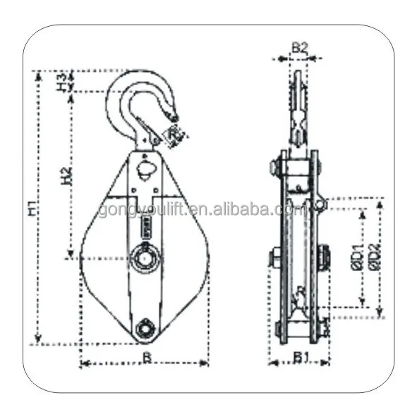 Hot Sale Snatch Block/ Open Snatch Strap High Quality With Ce & Gs ...