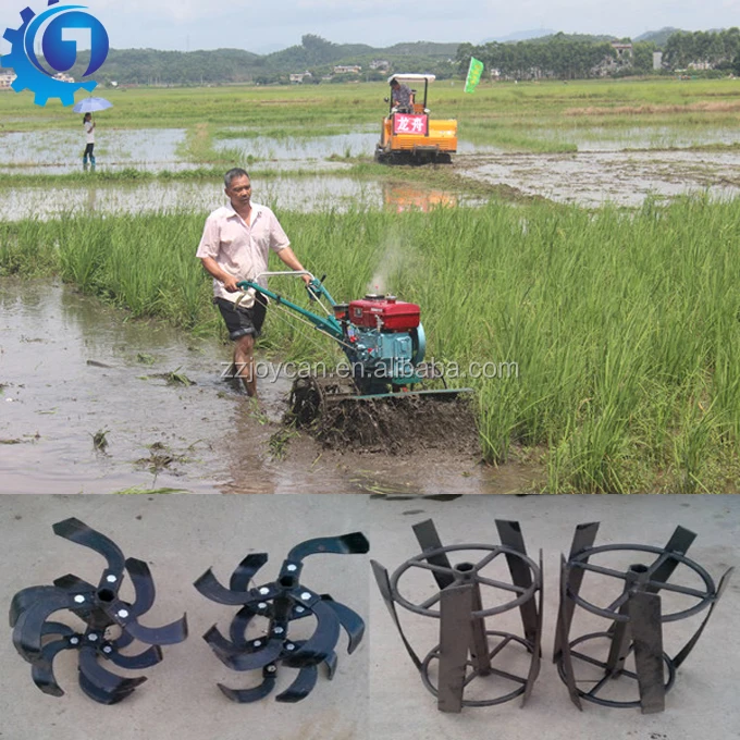 Mini Walking Tractor Tilling Machine Rice Tillers Soil Loosening Land ...