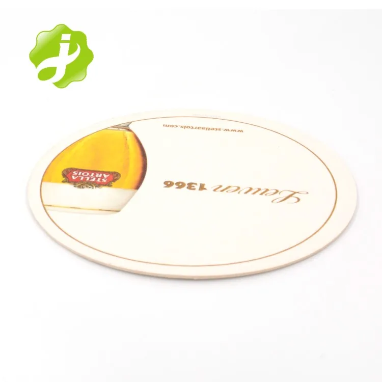 Eco-friendly Custom Printing Absorbent Pulp Board Paper Beer Coaster ...
