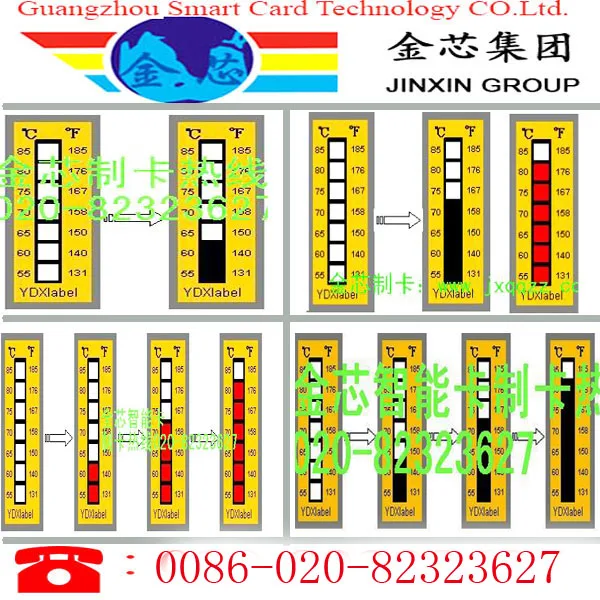 Custom Cold Sensitive Heat Sensitive Temperature Testing Strip - Buy ...