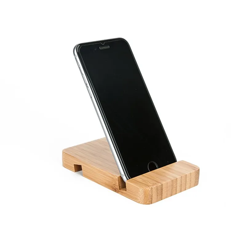 Bamboo Phone Holder Can Custom Logo For Company Business Gift Wood Cell ...