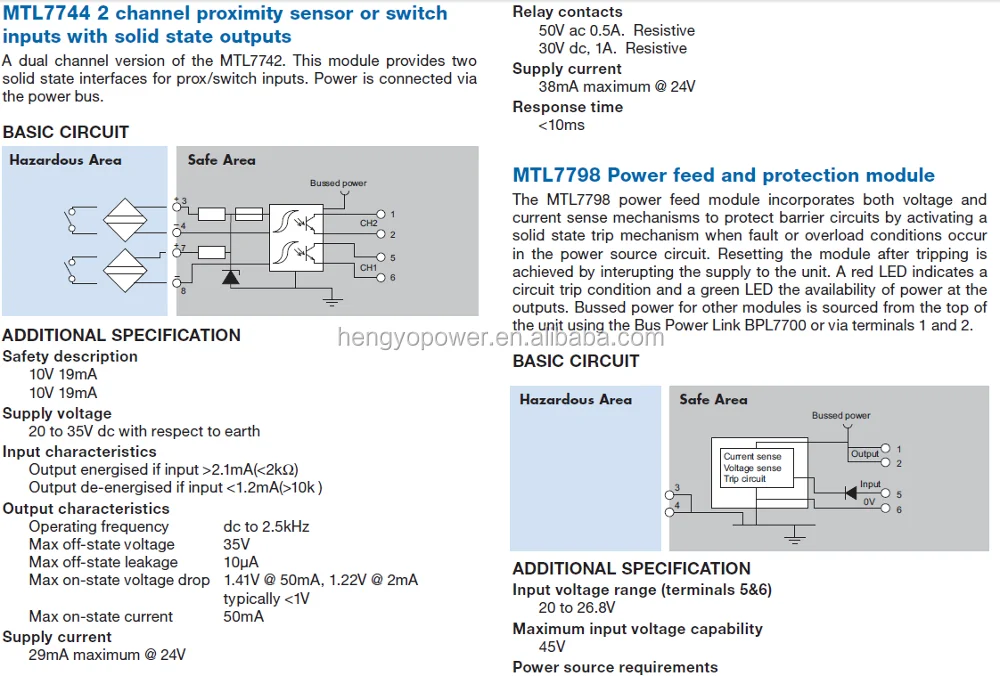 Mtl7700 Series Din-rail Mounting Safety Barriers Mtl7706+ - Buy Mtl ...