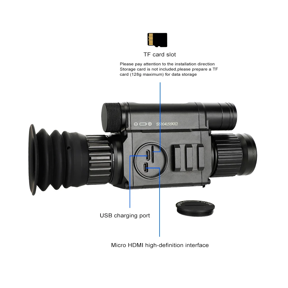 PARD NV008 1080P Infrared Hunting riflescope 6.5X-12X Build-in IR ...