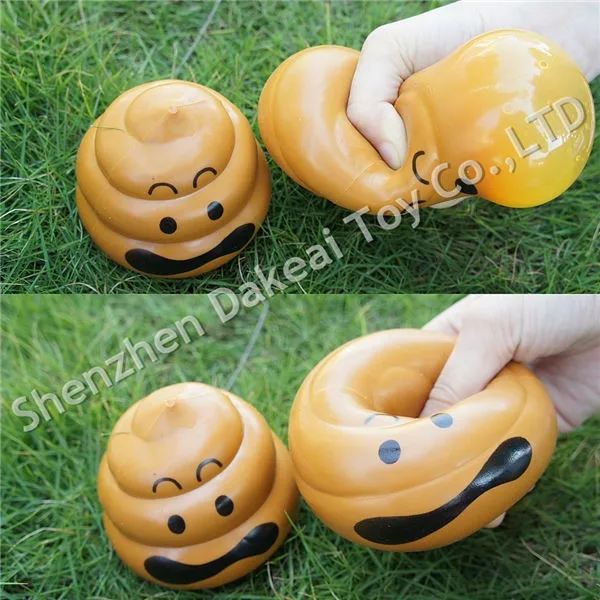 Wholesale Soft Rubber Plastic Poo Shaped Stress Ball With Gel Filled ...