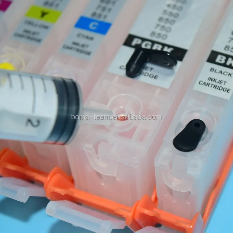 Pgi-351 Cli-350 6 Color Inkjet Tefill Ink Cartridge With Auto Reset ...