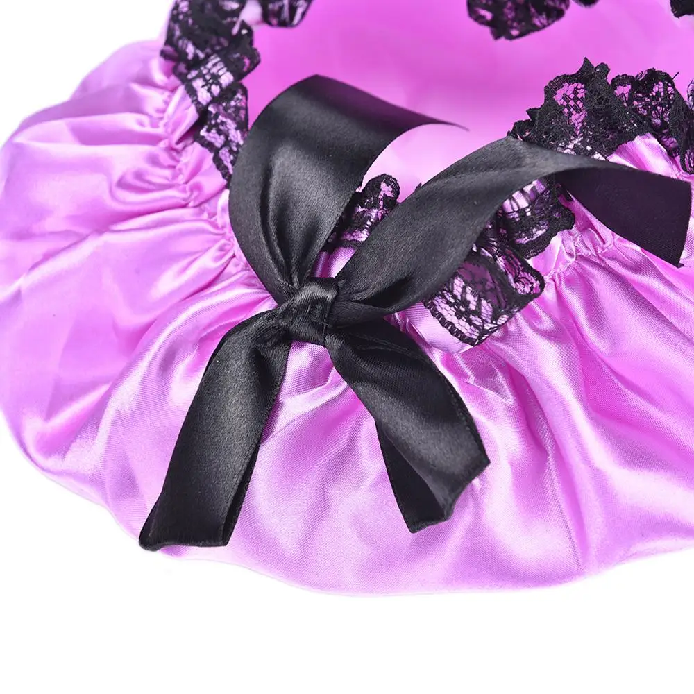 Long Oversized Pink Color Satin Bonnet For Hair Extension Braid ...