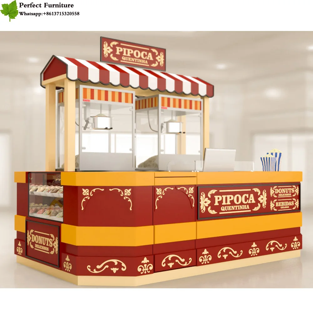 Quiosco de diseño de comida 3D, quiosco de Waffle/Crepe para centro ...