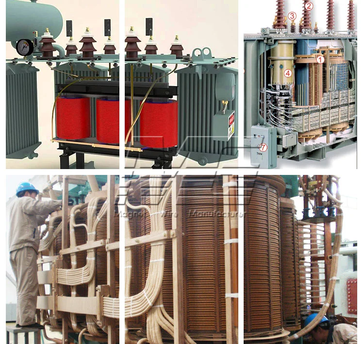 Oil-immersed Transformer Winding Kraft Paper Wrapped Cu Wire - Buy Oil ...