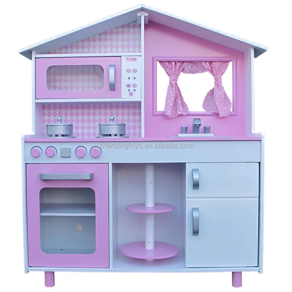 Pink Wooden Big Kitchen Toy Set - Buy Big Kitchen Set Toy,Children ...