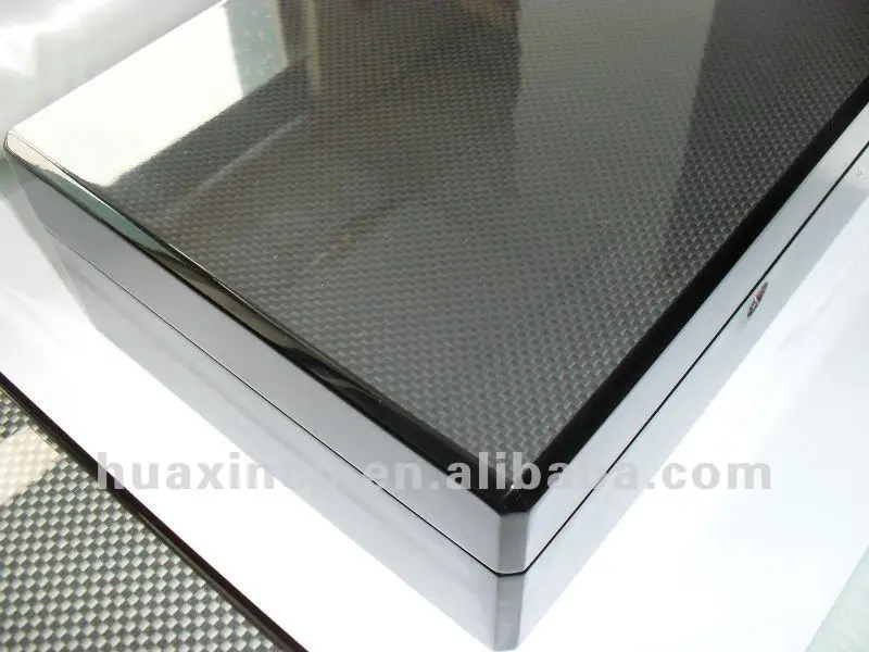 High Gloss Black Carbon Fiber Watch Box 4 Slots - Buy High Gloss Watch ...