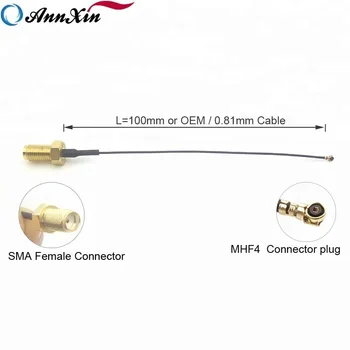 Mhf4 Connector Plug To Sma Female Connector Rg0.81 Rf Coaxial Cable ...