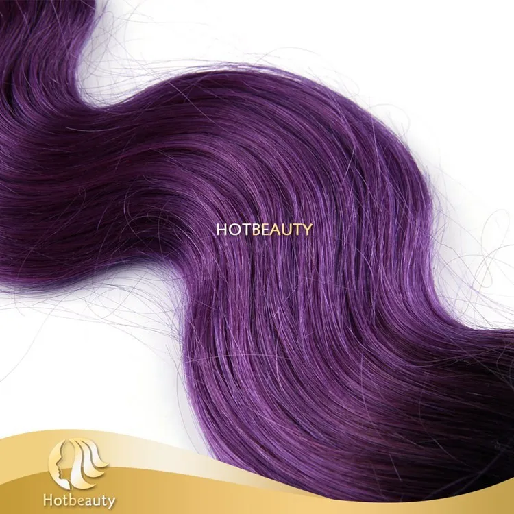 2016 New Color Hair Extension Purple Human Hair Weave - Buy Purple ...