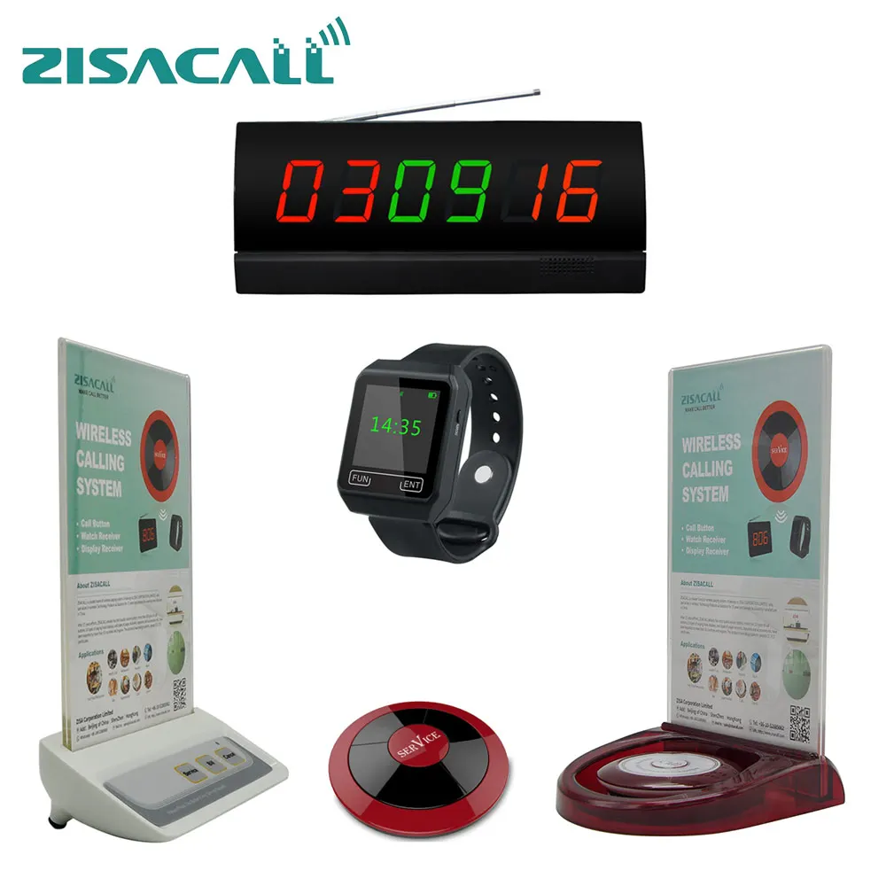 ZISA Wireless Restaurant Table Calling System with Guest Call Button