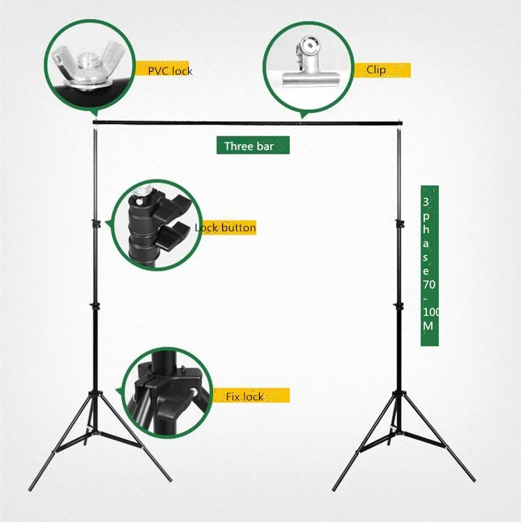 Photography Equipment Studio Photo Backdrop Background Stand 2*2 Meter ...