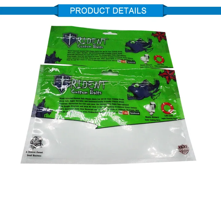 Customized Soft Plastic Bait Bags - Resealable & Printed
