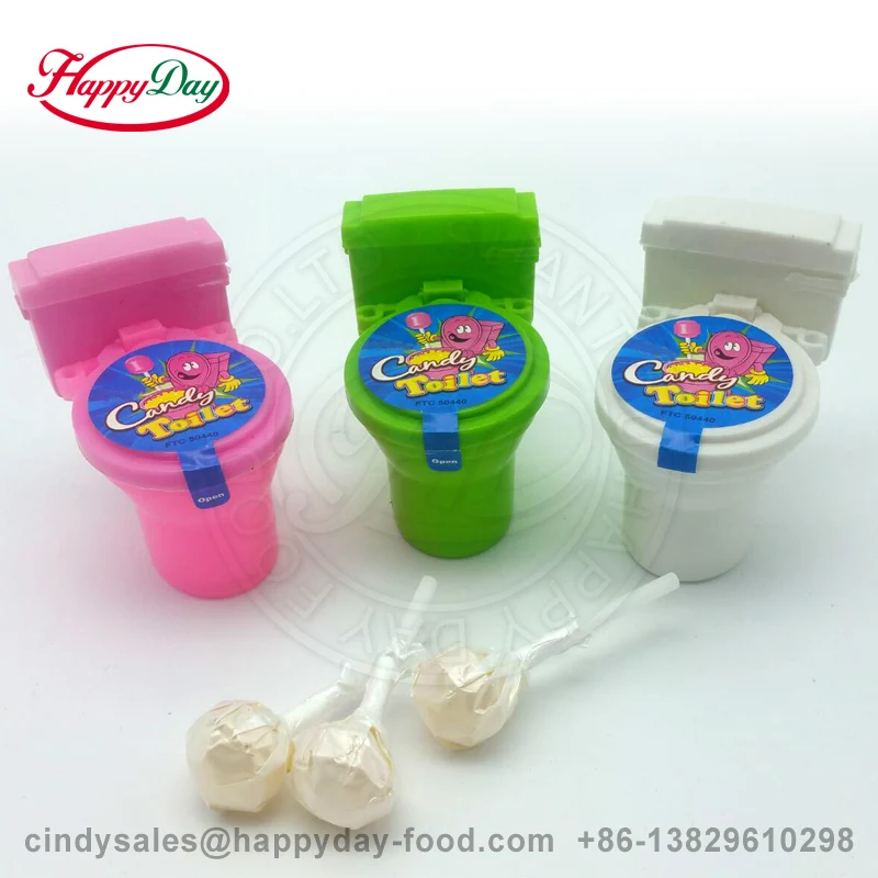 Happyday Toilet Toy - Fun with Lollipop Candy & Fruit Powder