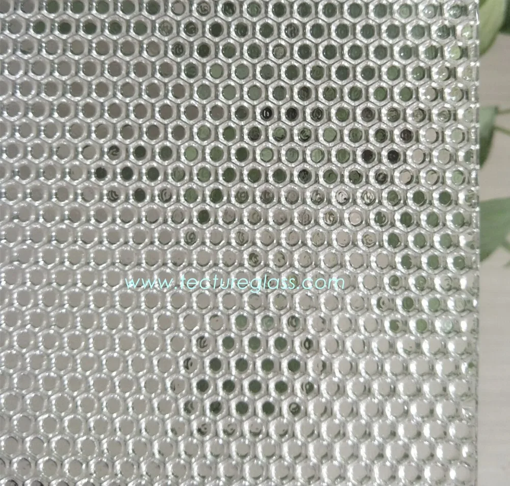 Tecture 8mm Optic White Hammered Patterned Glass for Dividers