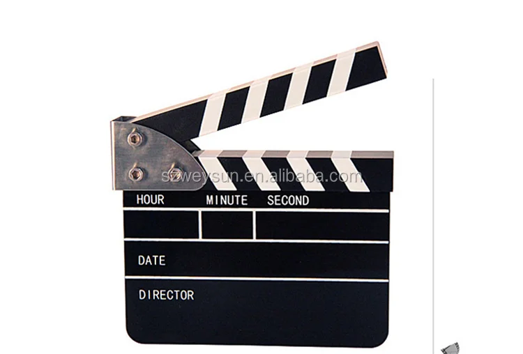 Movie Slate Clapper Director Action Board Led Digital Alarm Clock With ...