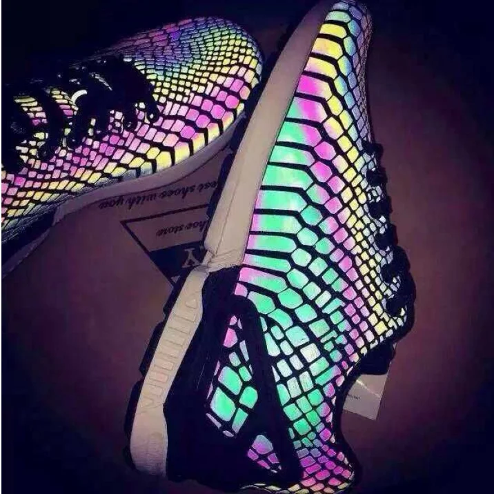 High Light Rainbow Colorful Reflective Shoes Original Superstar ...