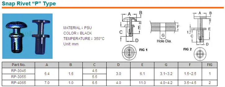 Nylon Rivet Snap Latch Plastic Snap Rivets Plasic Snap Head Rivet - Buy ...
