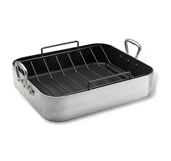 Rectangular Aluminum Roasting Pan Turkey Roasting Pan With U Rack - Buy ...