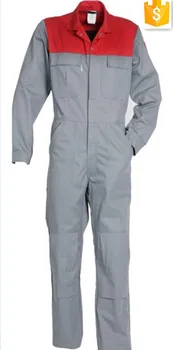 Grey/red Coverall Workwear Uniform,Ppe Safety Coverall For Mechanic And ...