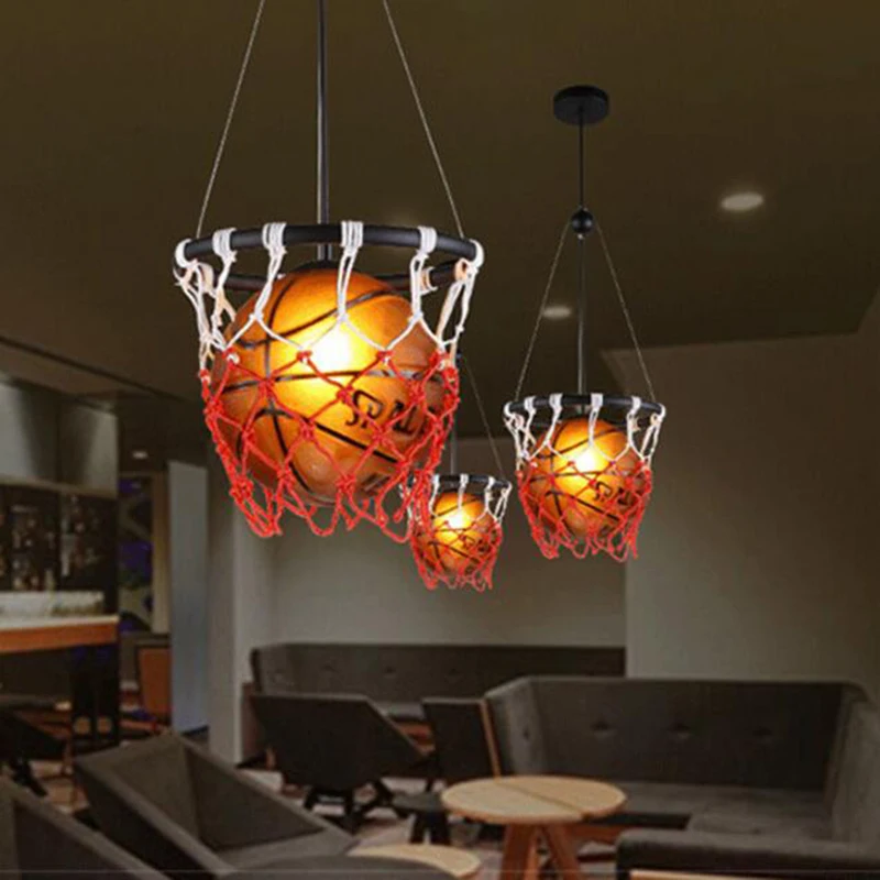 American Creative Ceiling Chandelier Pendant Personalized Basketball ...