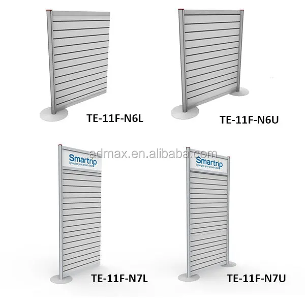 Portable Double-sided Aluminum Slatwall With Fabric Panel Good For Shop ...