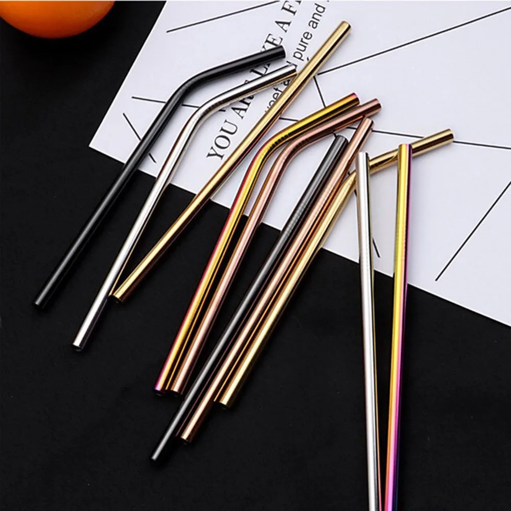 Sus304 Stainless Steel Straws Reusable Metal Drinking Straws With ...