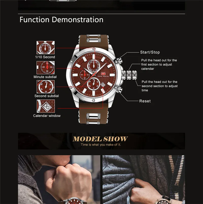 Superior Mini Focus Wrist Watches Multifunction Chronograph Watches ...