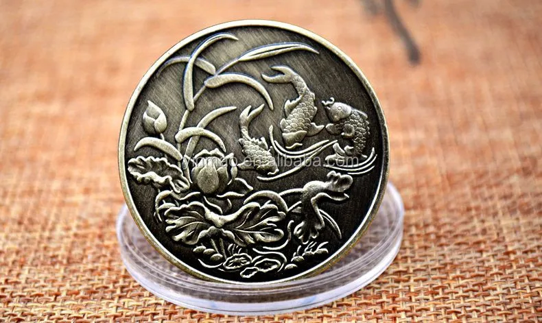 2019 Japanese Chinese Feng Shui Koi Carp Fish Coin,Lucky Fish Gold ...