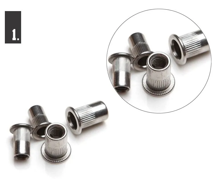 Stainless Steel 316 Flat Head Spline Body Rivet Nut - Buy Flat Head ...