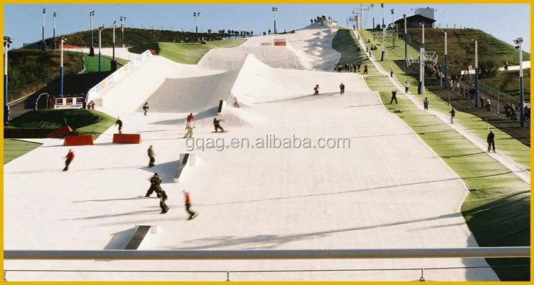 22mm White/green Self-lubricated Material Dry Ski Slope For Amusement ...