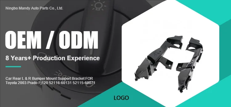 Car Rear L & R Bumper Mount Support Bracket For Toyota 2003 Prado Fj120 ...