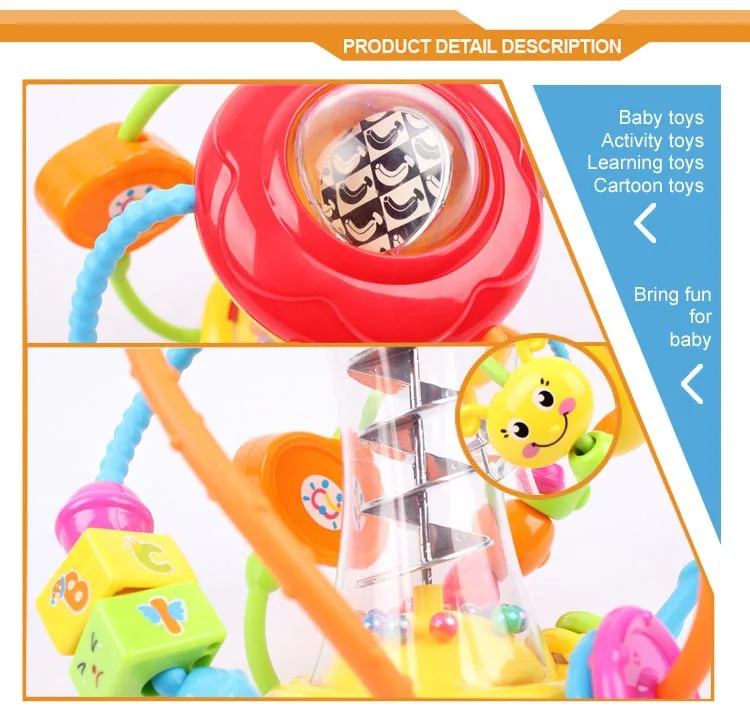 Happytime Baby Shaking And Sound Activated Ball,Plastic Wooden Activity ...