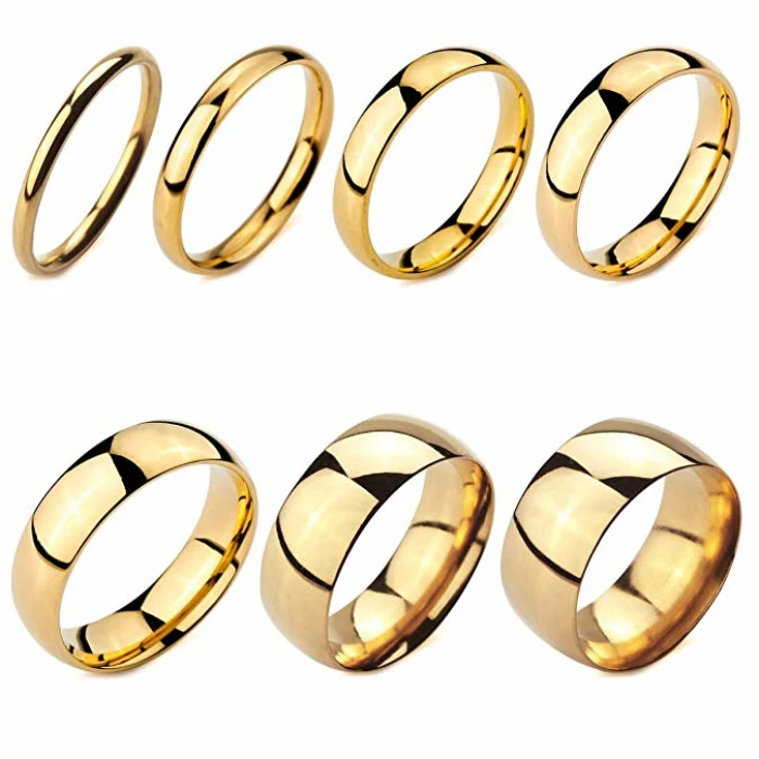 3mm-10mm Width Blank Style High Mirror Polish Wedding Band Stainless ...