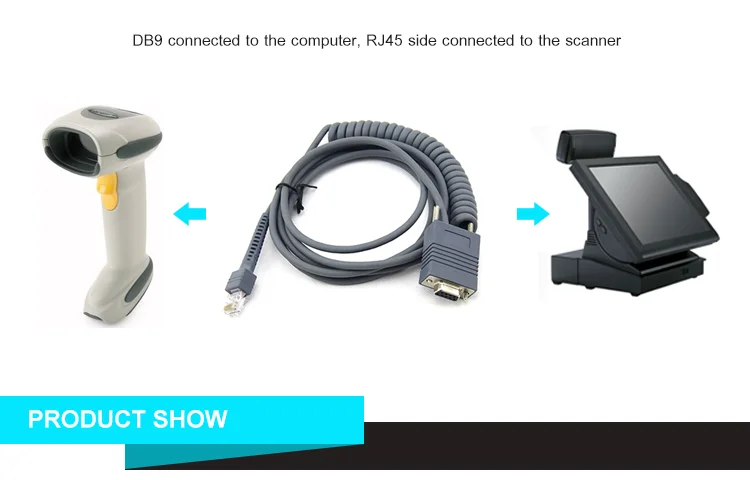 Hand Held Barcode Scanner Cable Usb To Rj50 Cable - Buy Pos Terminal ...
