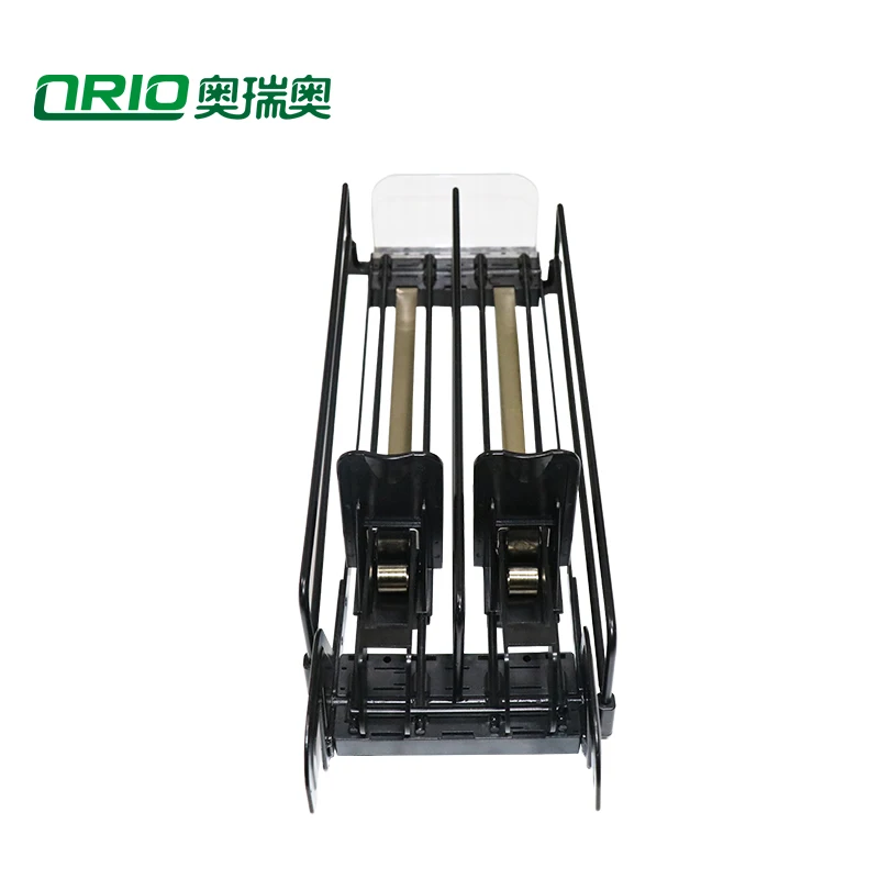 Double Lane Width Adjustable Pusher Merchandising Shelf Pusher System ...