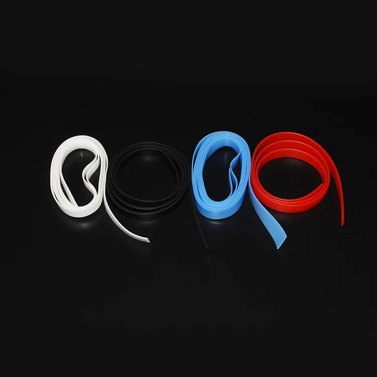 Customized Flat Blue Transparent Silicone Rubber Strip Band - Buy ...